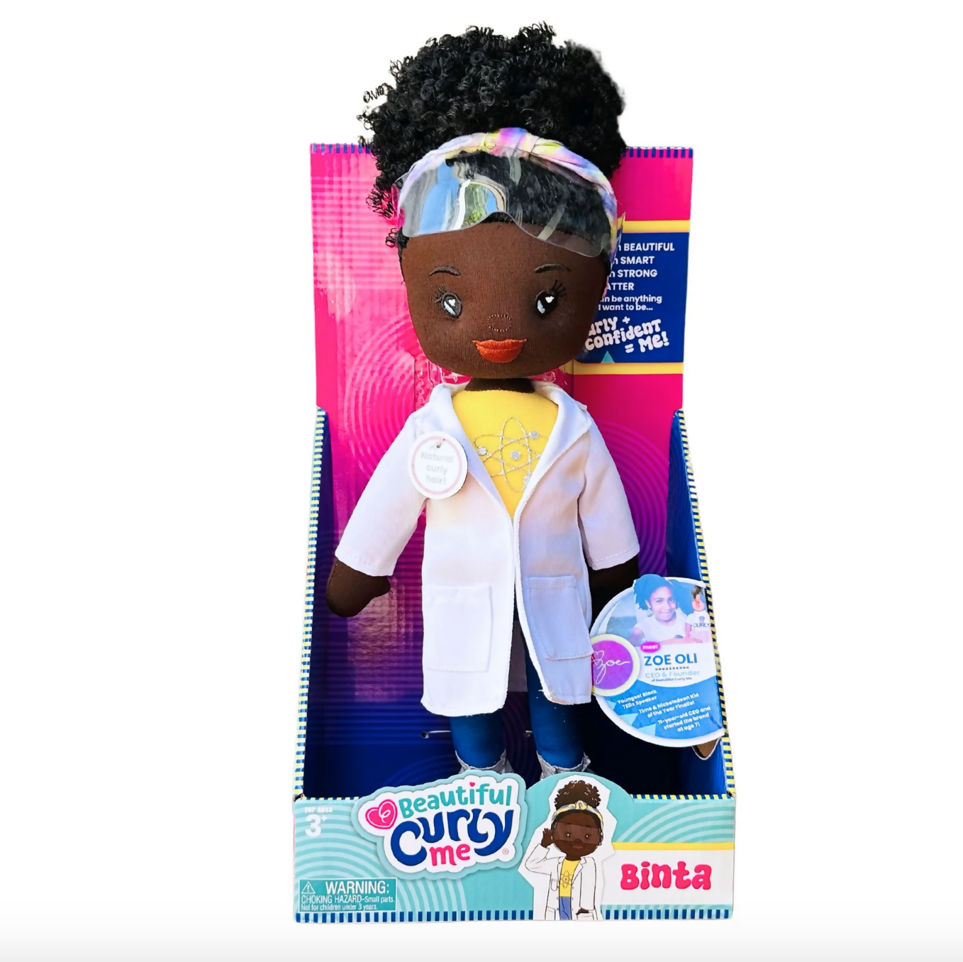 Beautiful Curly Me Binta Scientist 14 inch Plush Doll